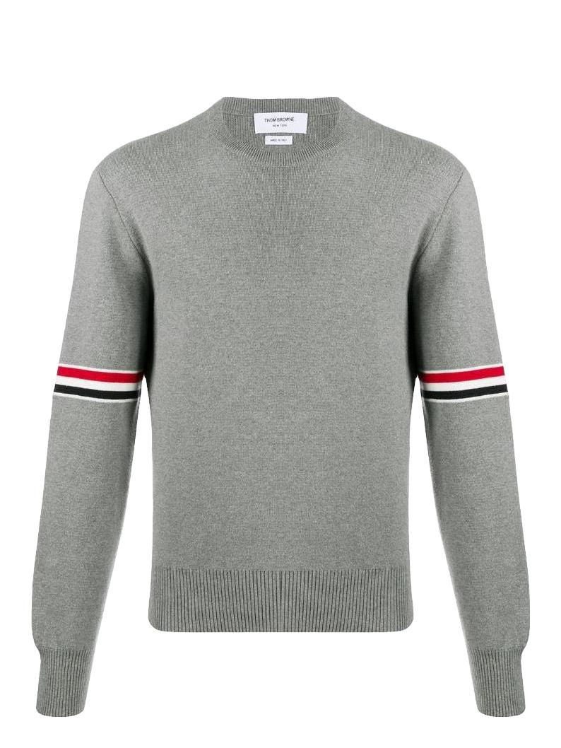THOM BROWNE Thom Browne Striped Crewneck T-Shirt
